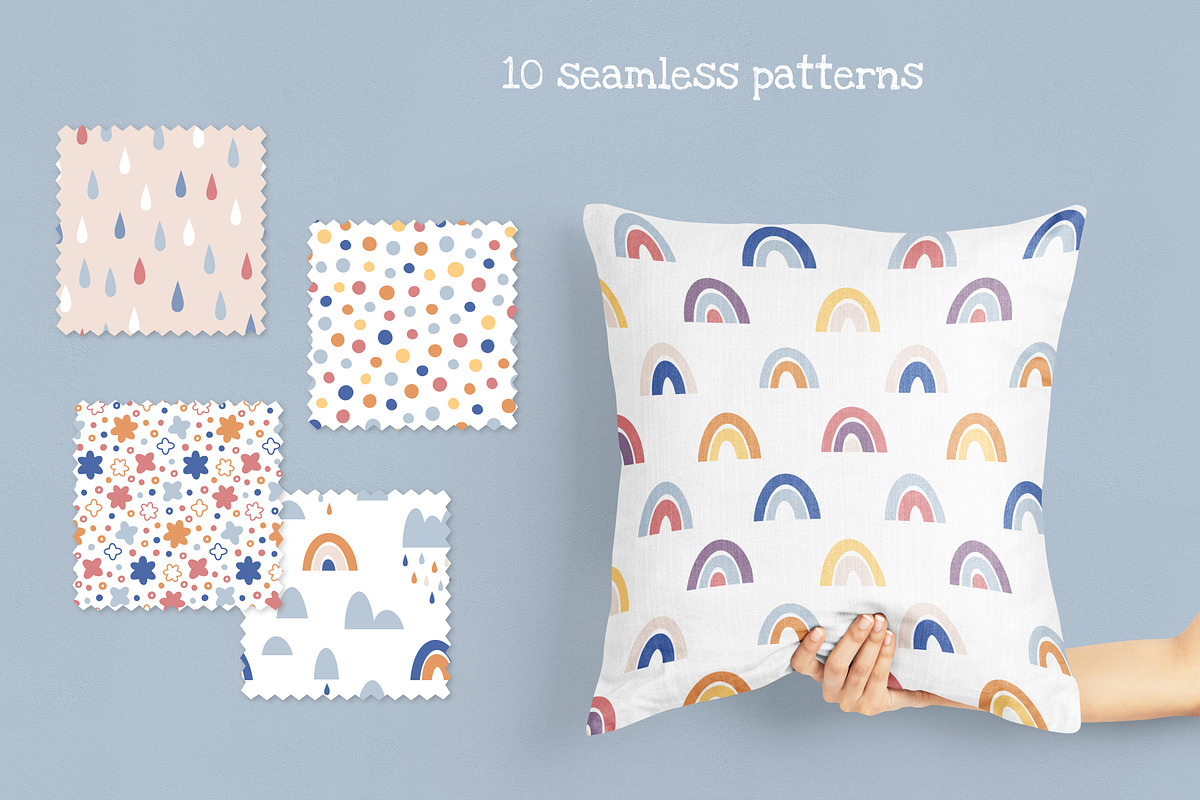 Kiddie - Cute Baby Patterns, a Pattern Graphic by simpleblues