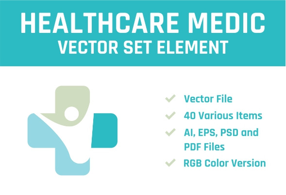Healthcare Medic Vector Set Element | Graphics ~ Creative Market