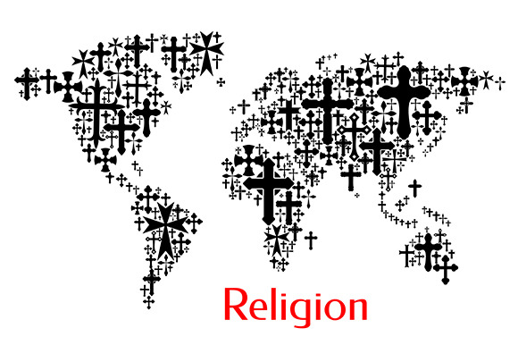 World map of crucifix cross, a Background Graphic by Vector Tradition
