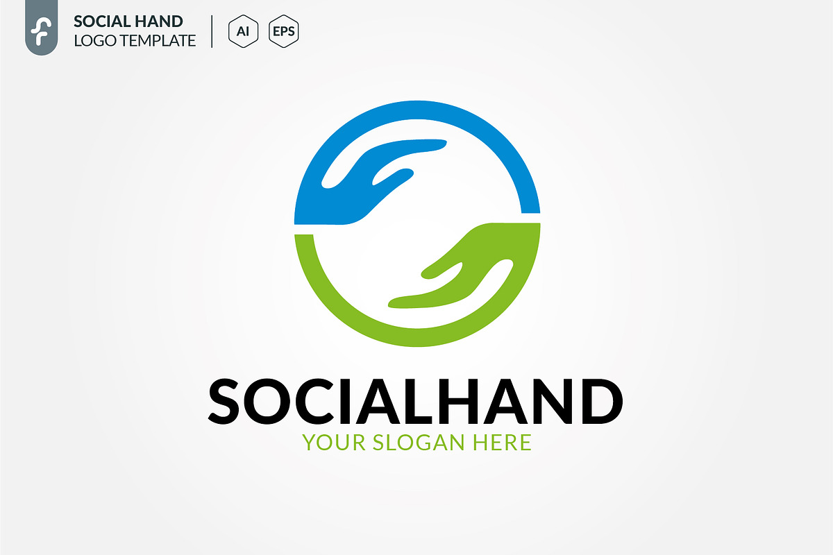 Social Hand Logo, a Branding & Logo Template by ft.studio