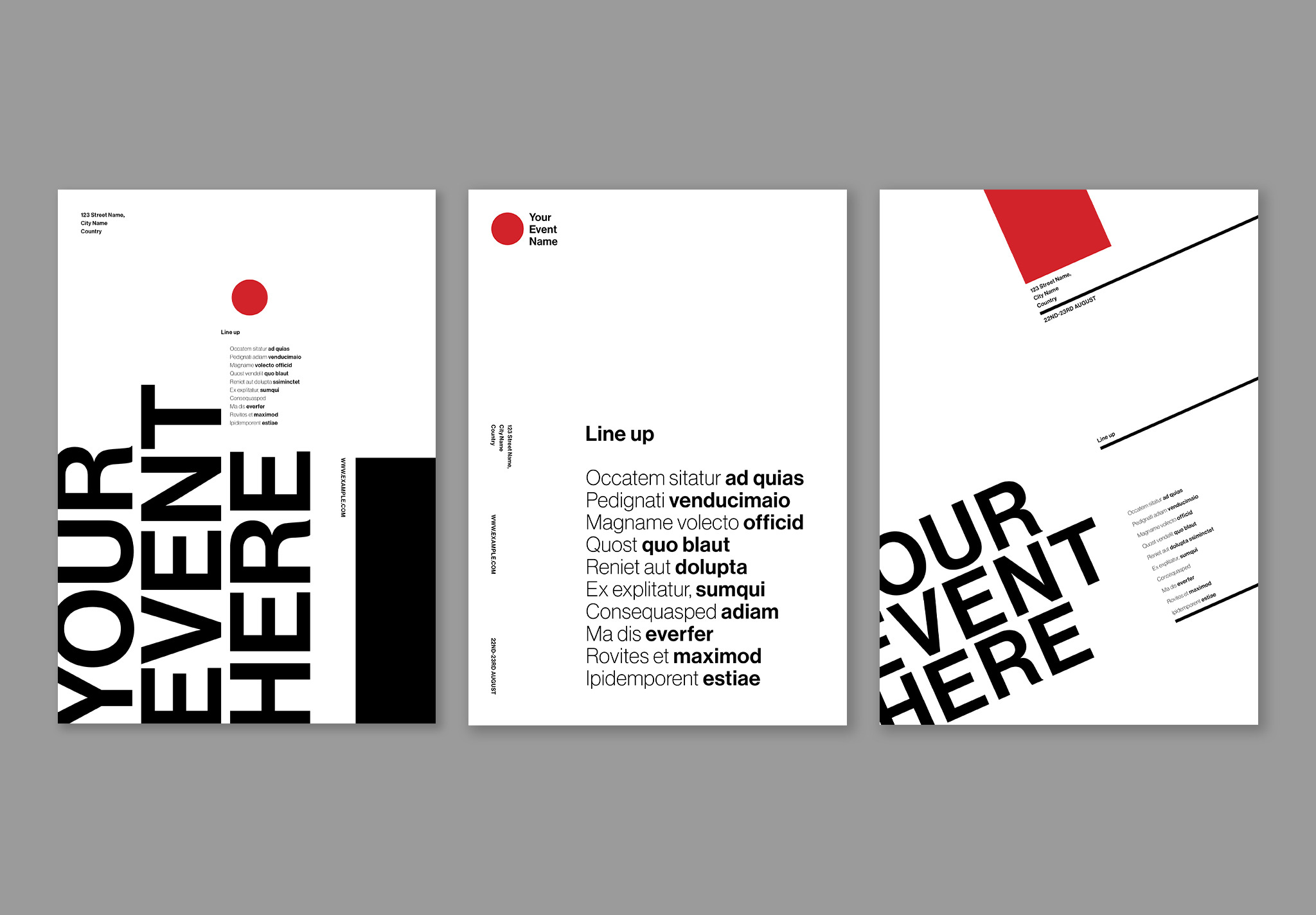 Typographic Minimal Poster Layout, a Poster Template by wavebreak