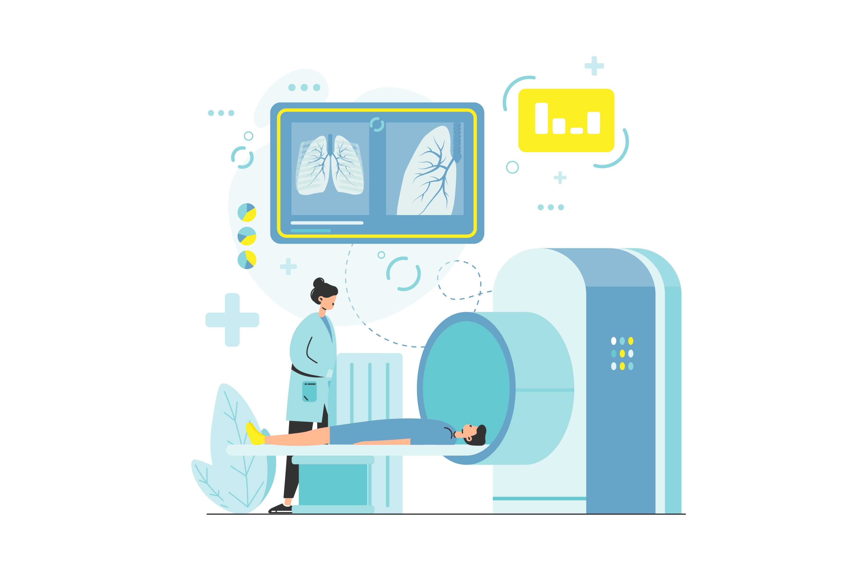 CT scan of chest, vector, a Healthcare Illustration by Siberian Art ...