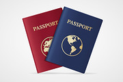 Vector passport set. Flat, an Object Graphic by Vector and Templates