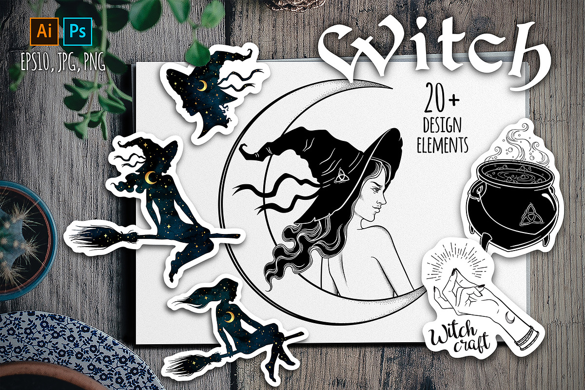 Witchcraft Bundle, a Decorative Illustration by Croisy