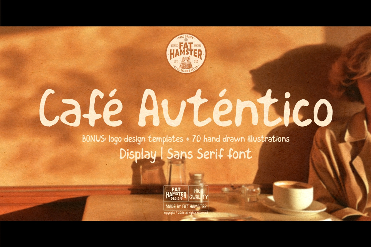 Cafe Autentico hand made display font