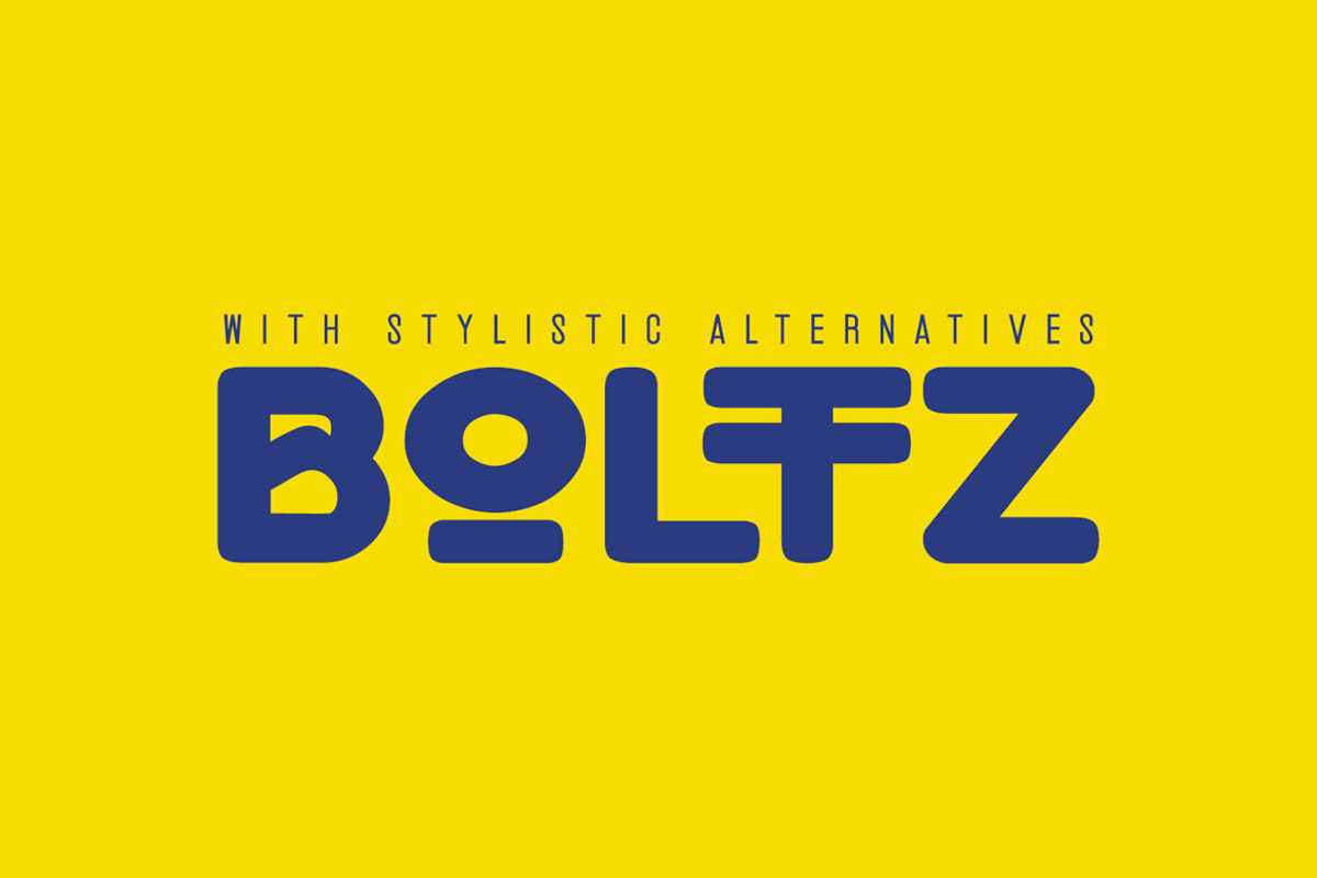 BOLTZ - Unique Display Typeface, a Symbol Font by Designova®