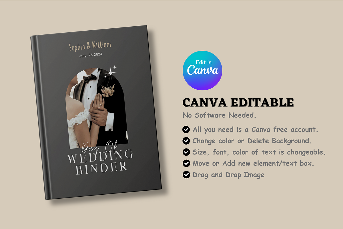 150 Page Wedding Day Binder Template, an Invitation Template by Coral ...