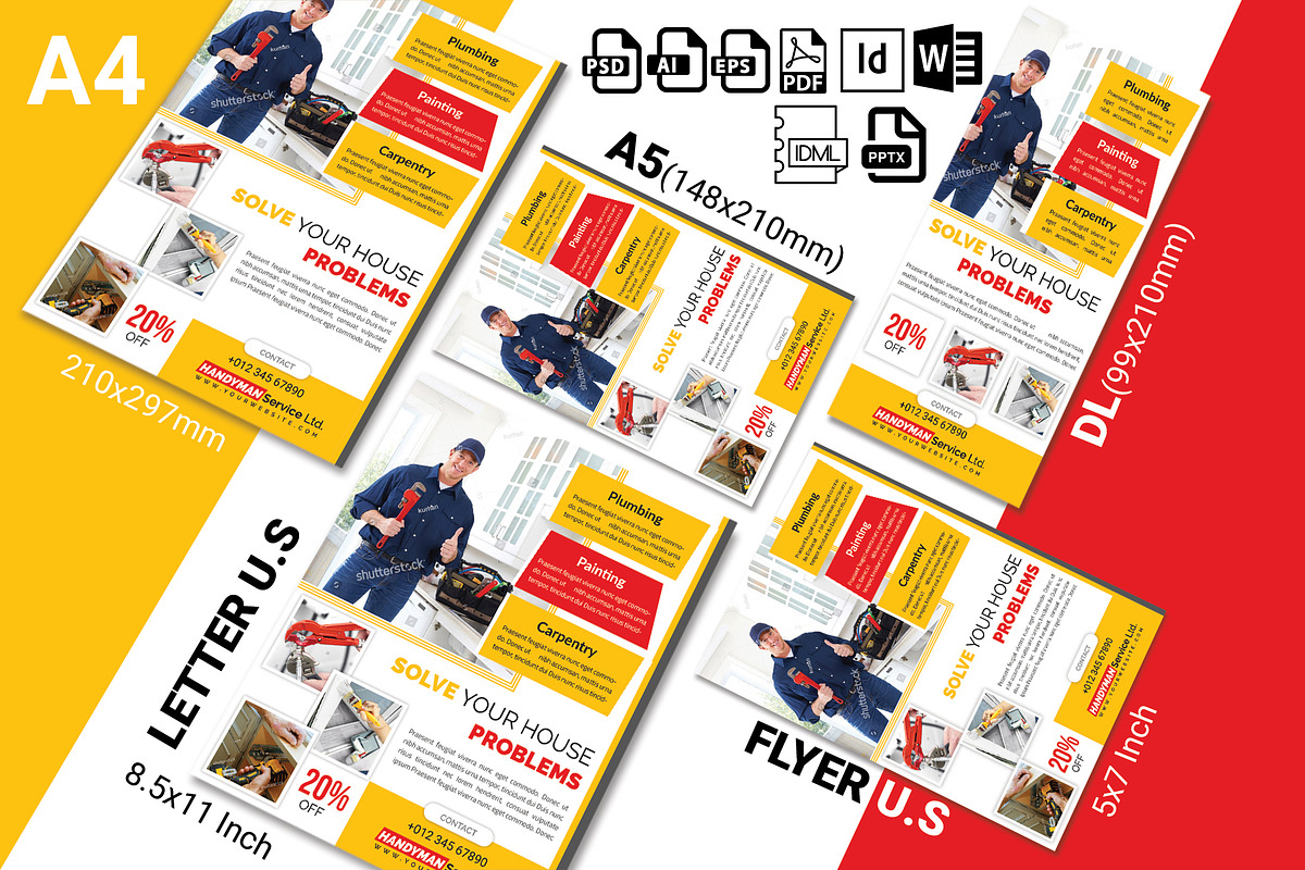 Handyman & Plumber Service Flyer V-1, a Flyer Template by Imagine ...