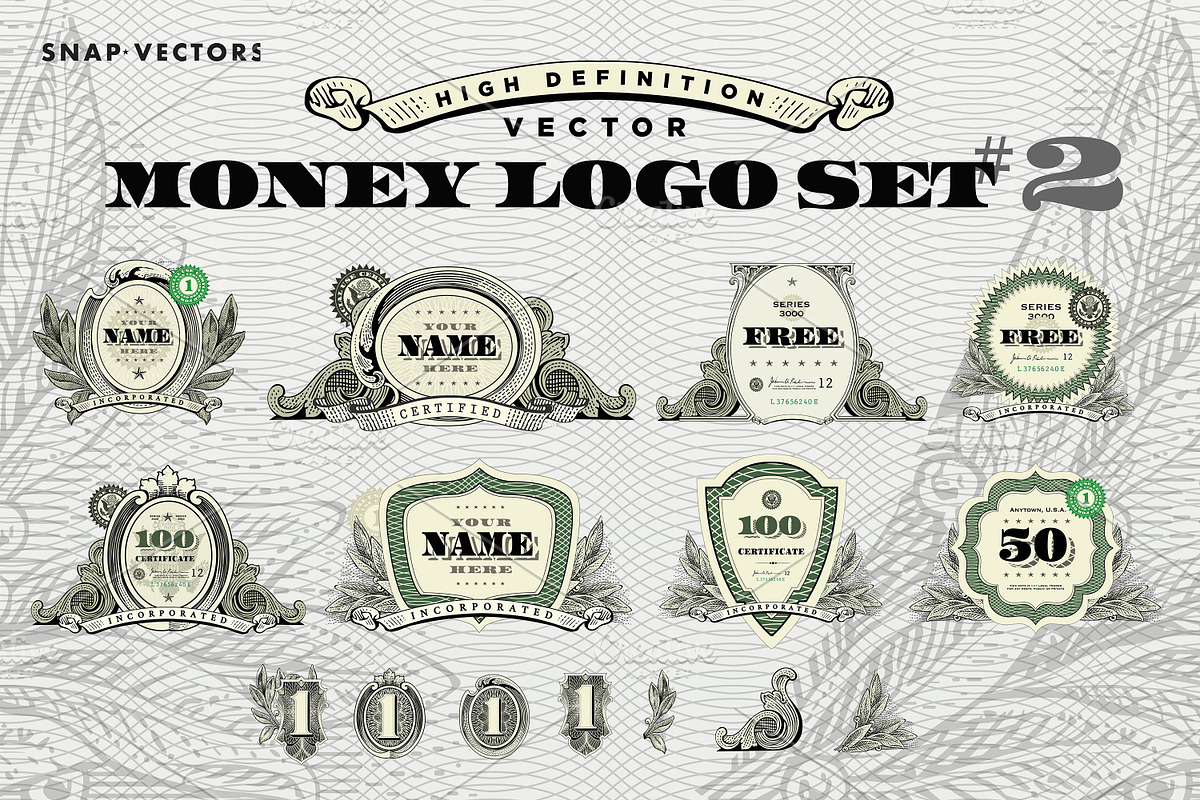 Vector Money Logo Set #2, a Branding & Logo Template by Snap Vectors