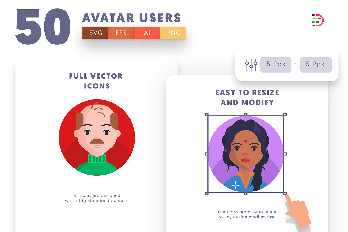 Avatar Users Icons | Download SVG, PNG, EPS Icons