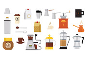 Flat modern icons for coffee shop, an Icon by TopVectors