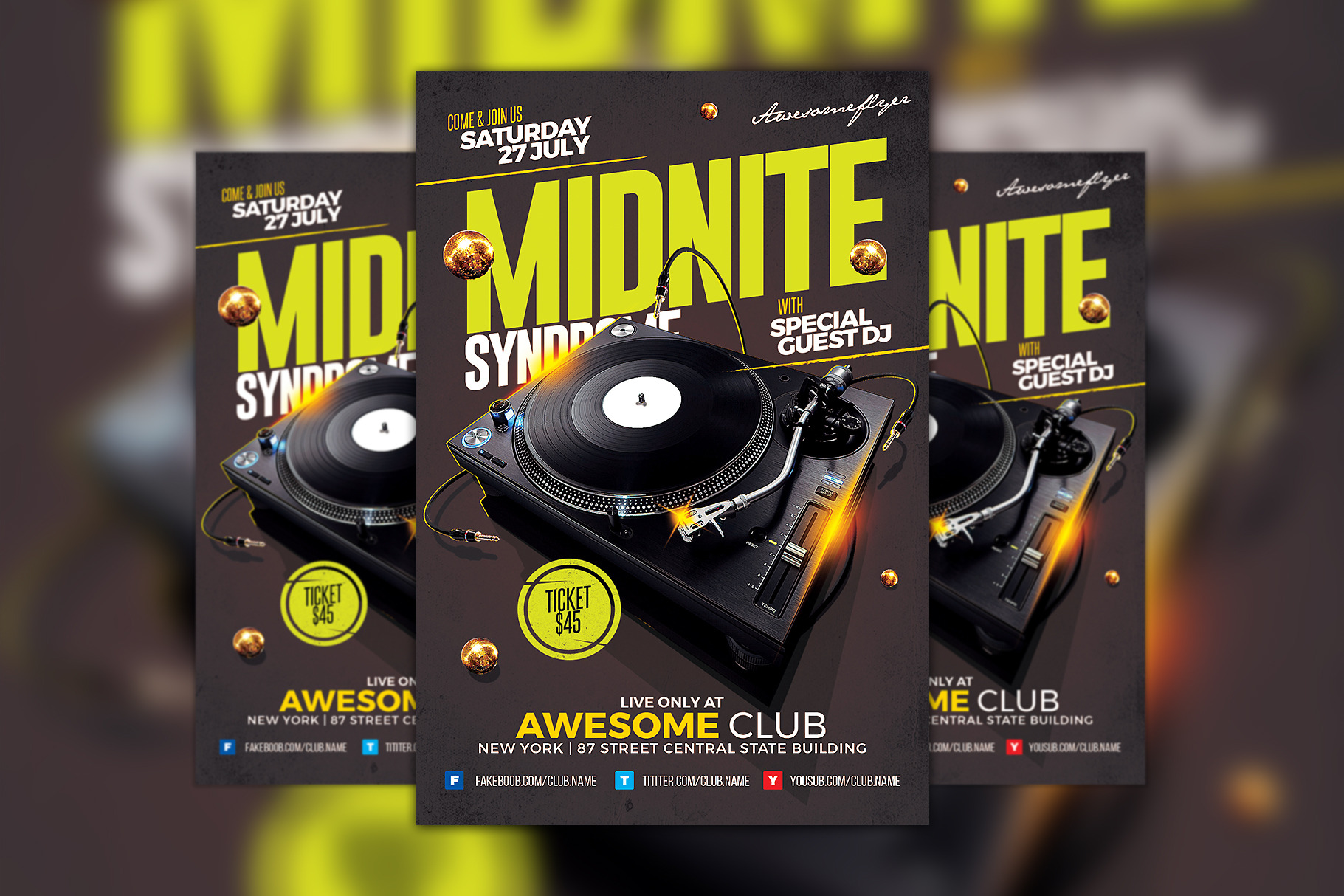 Midnight Syndrome Flyer Template, a Flyer Template by Flyermind