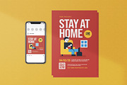 Stay At Home Package, a Flyer Template by lilyshop