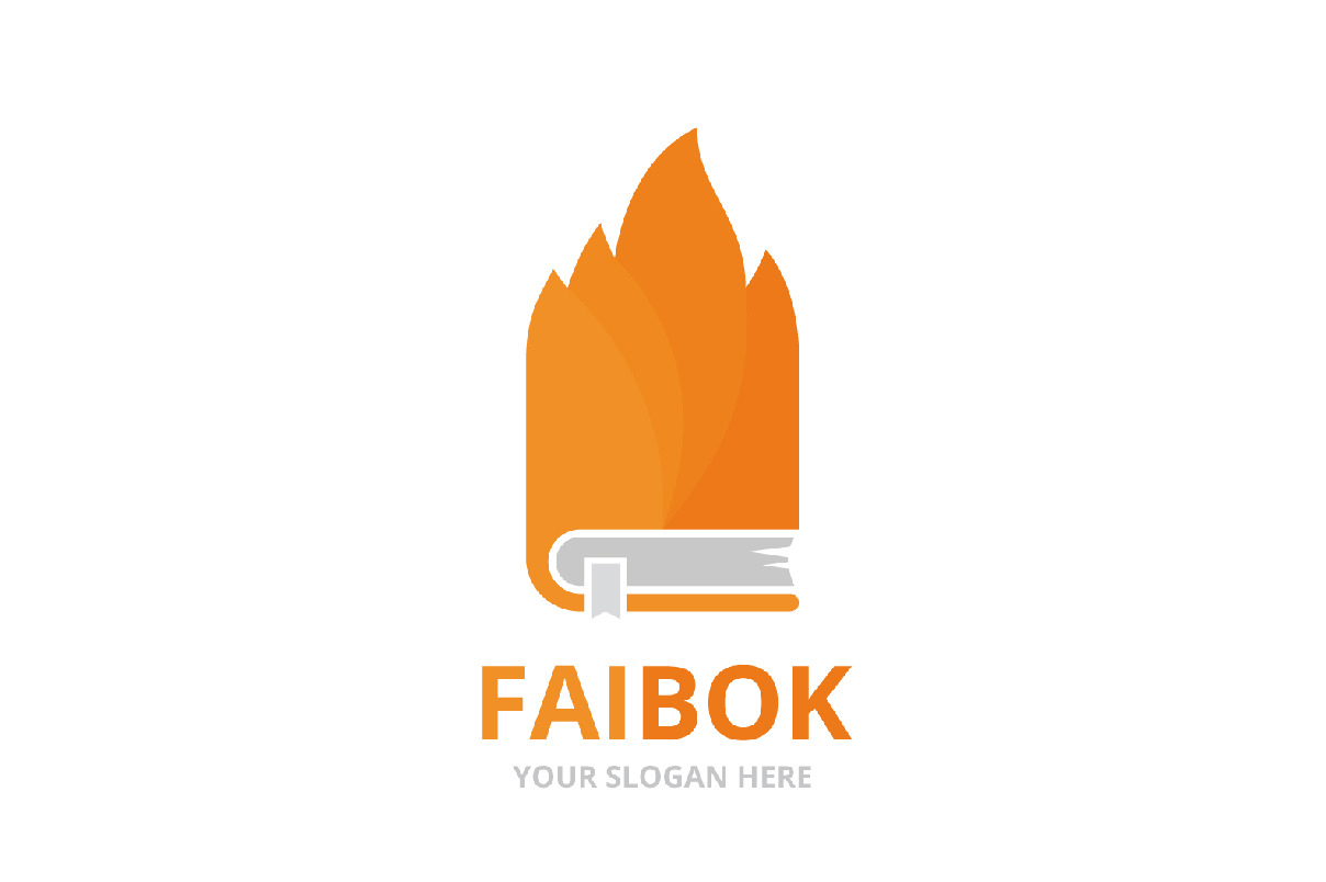 Vector fire and book logo, a Branding & Logo Template by GraphiShop