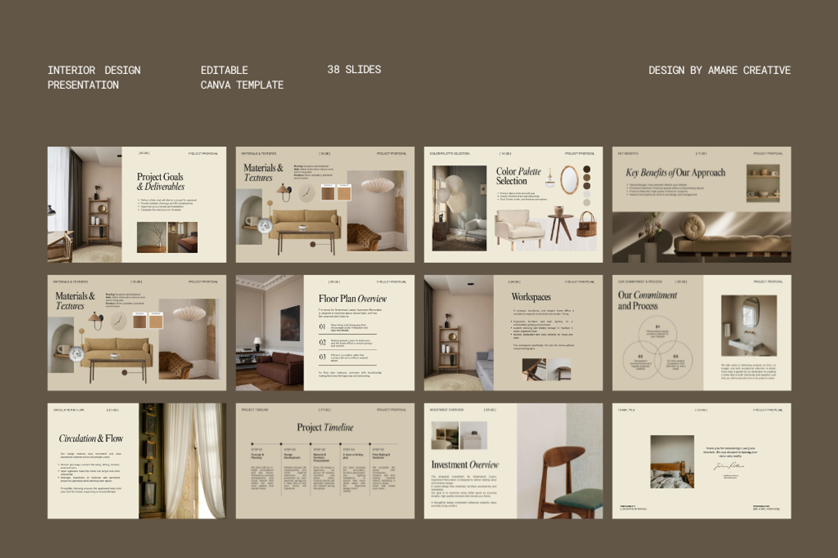 Interior Design Project Proposal Template | Amare creative
