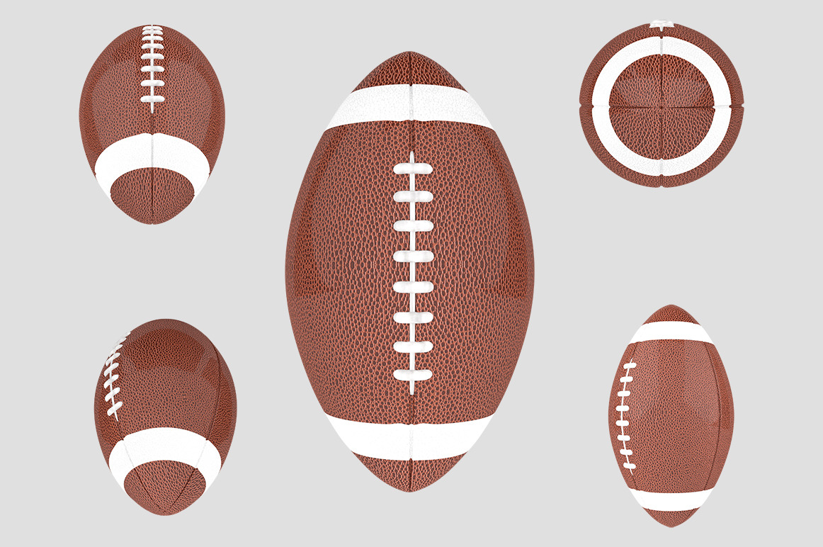 American Football Ball Set | Graphic Objects ~ Creative Market