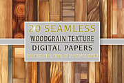 20 Seamless Woodgrain Patterns, a Pattern Graphic by Nordic Design