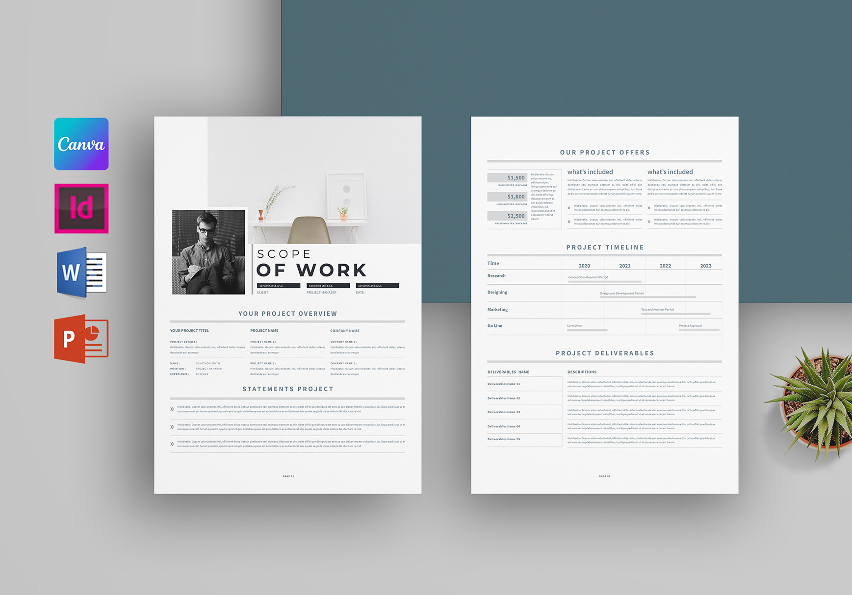 Scope Of Work | MS Word & Indesign, a Stationery Template by obayes ...