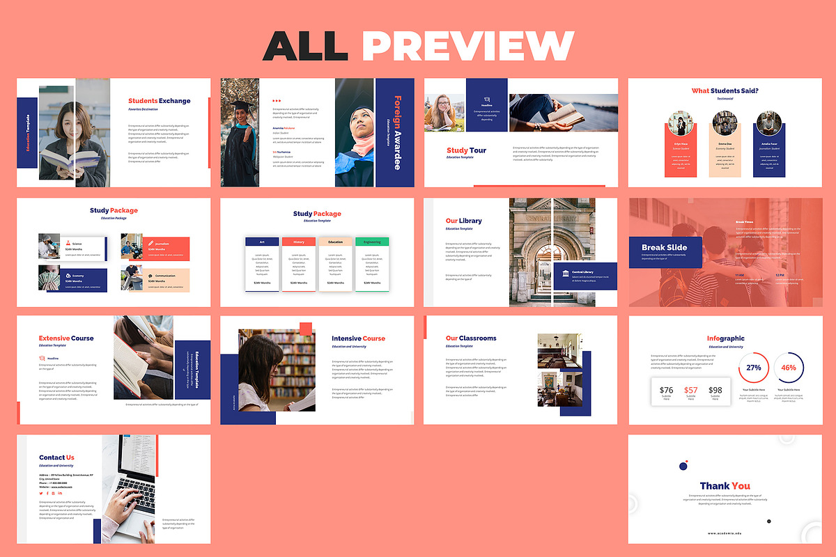 Academia Education Google Slides, a Presentation Template by Giant Design