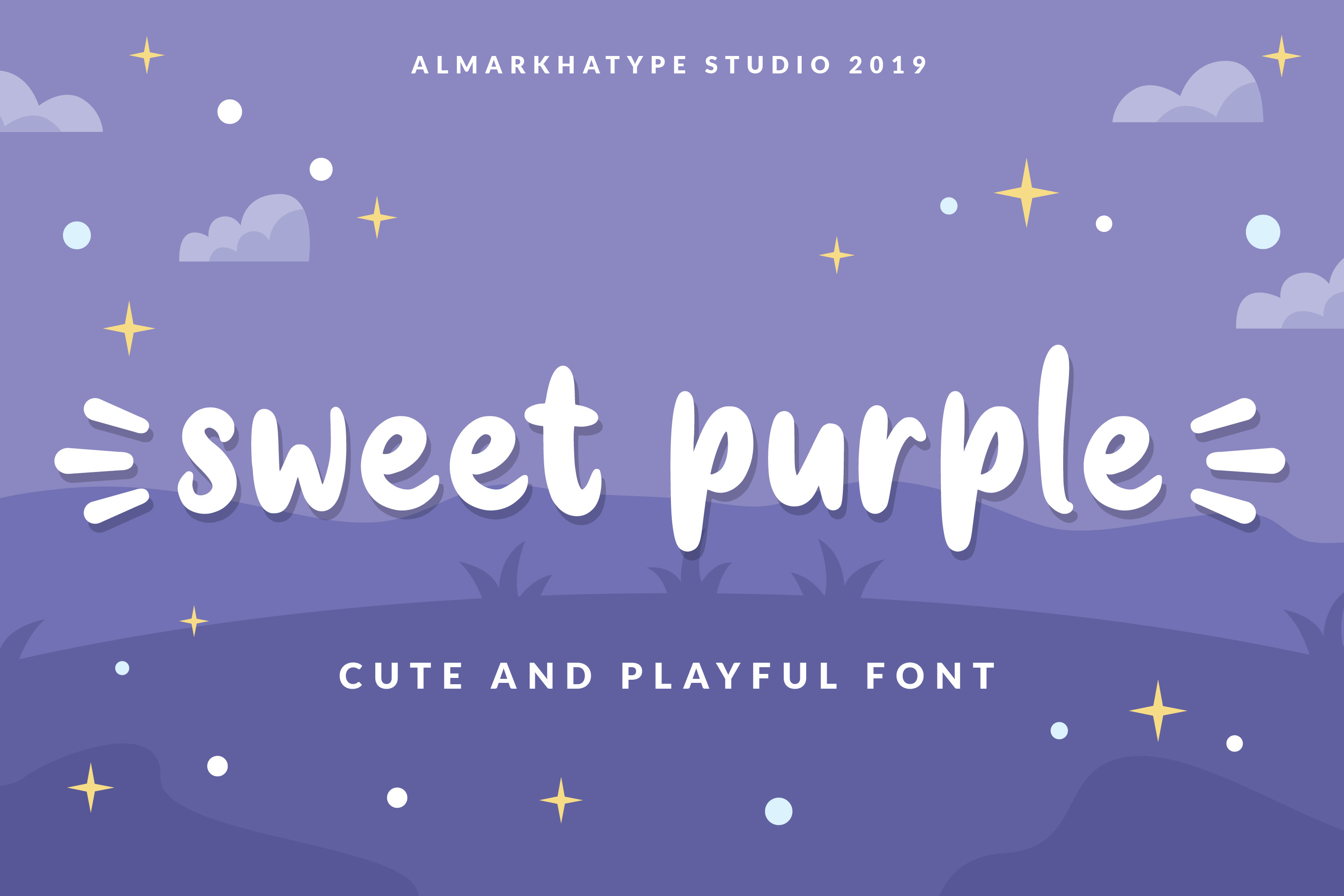 Sweet Purple - Cute And Playful Font, a Font by Almarkhatype | Creative ...