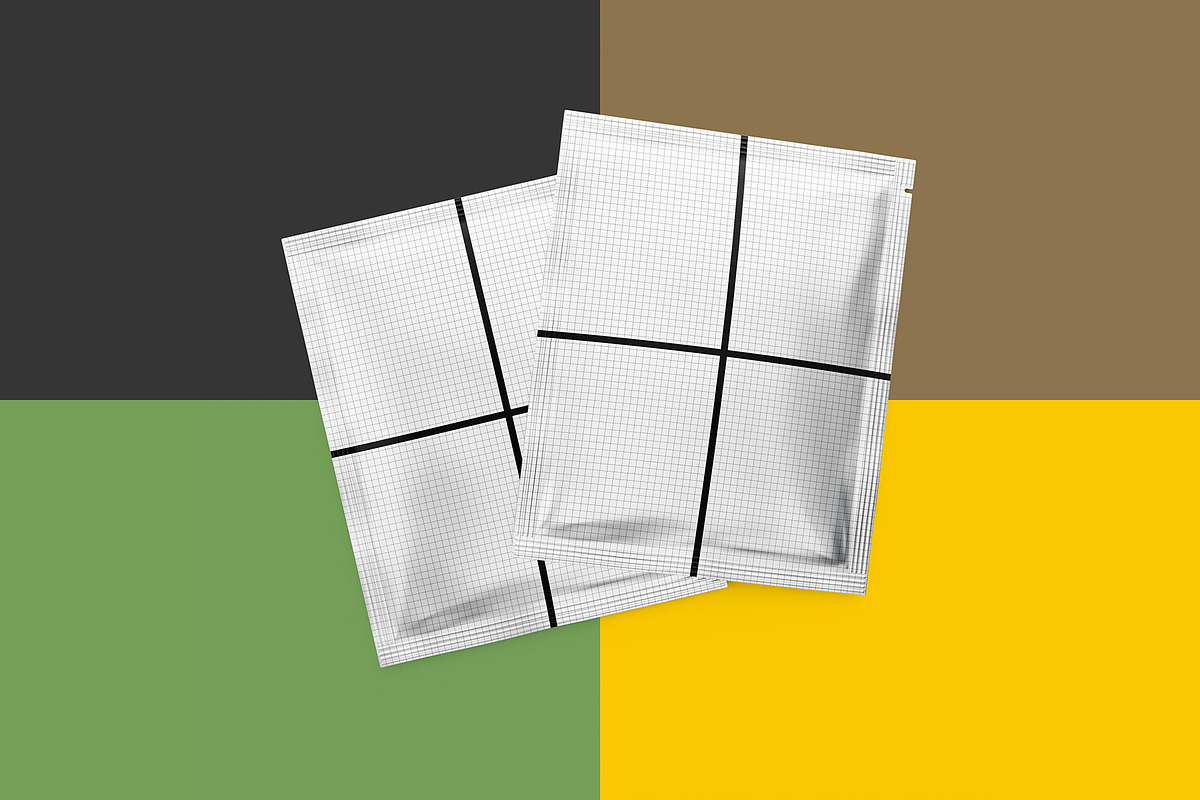 2 PSD Spices Seasoning Sachet mockup, a Packaging Mockup by easymock