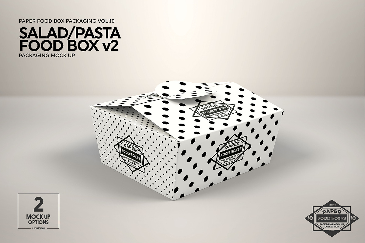 Salad Food Box v2 Packaging Mockup, a Product Mockup by INCDesign