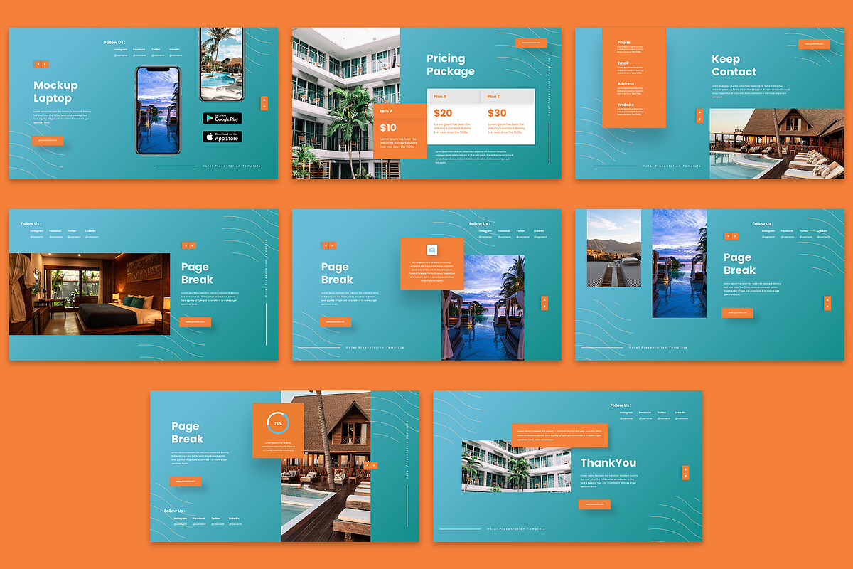 Hotel Powerpoint Template, a Presentation Template by Jaruka