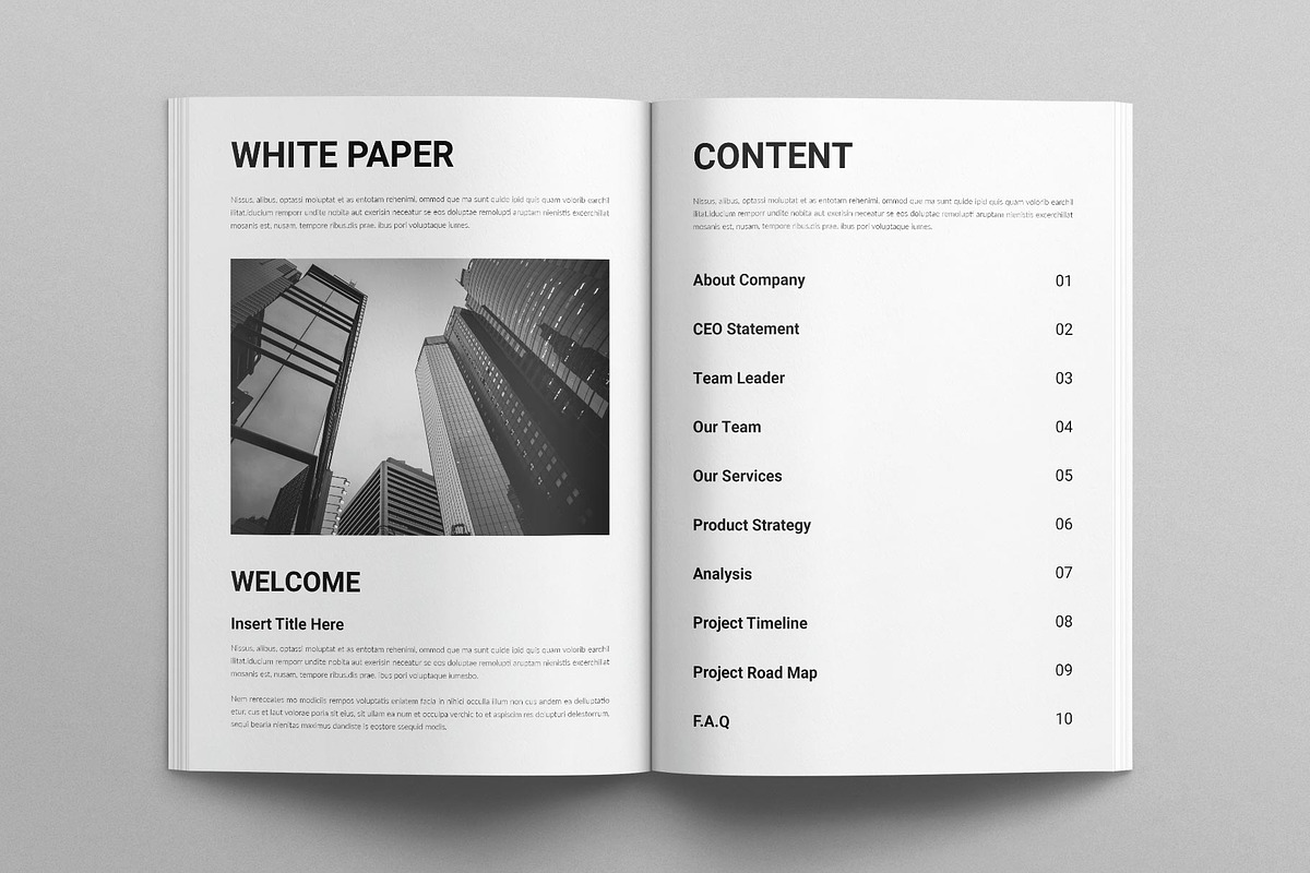 White Paper Template Design Layout, a Brochure Template by TemplatesForest