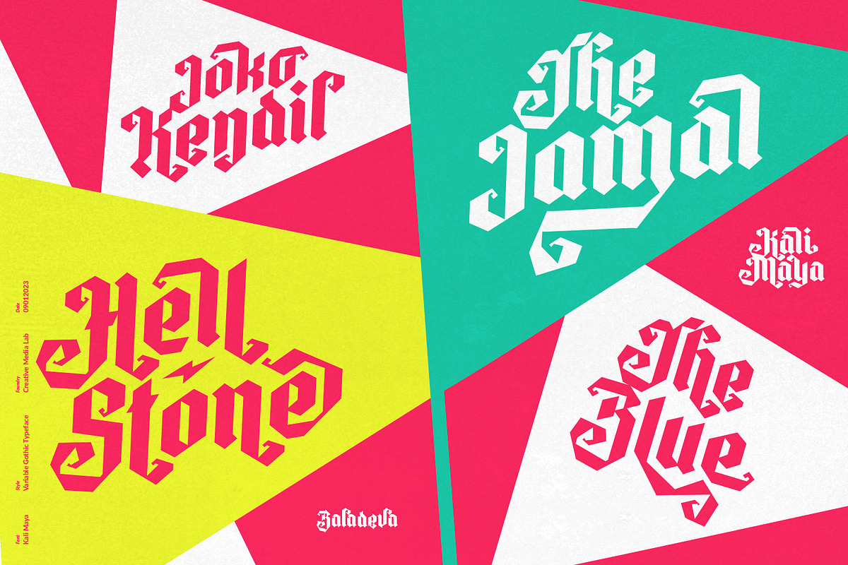 Kali Maya | Variable Gothic Typeface, a Blackletter Font by ...