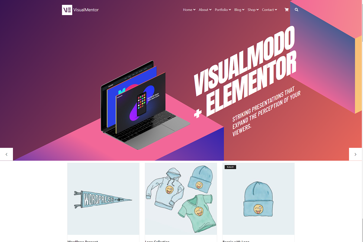 VisualMentor Elementor WordPress Theme