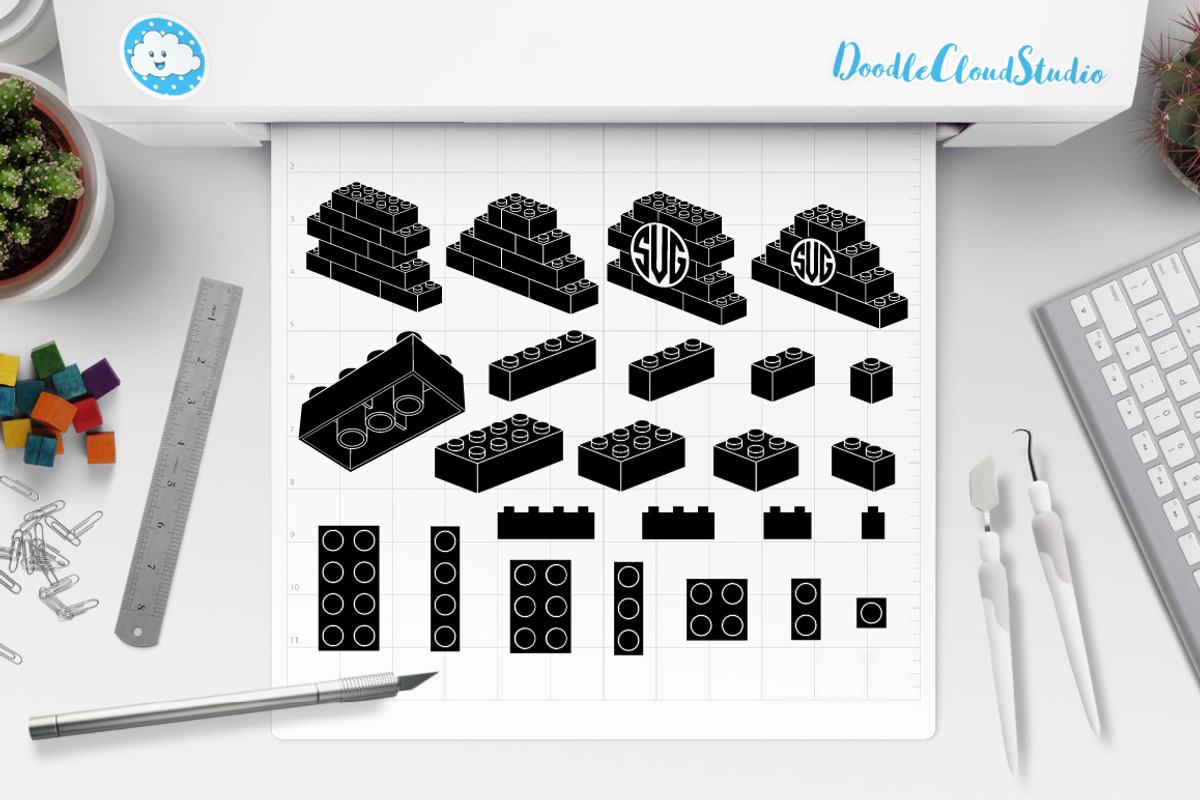 Bricks SVG, Building Blocks SVG, an Illustration by Doodle Cloud Studio