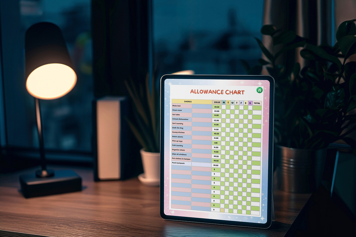 2026 Digital Kids Task & Reward Char, a Stationery Template by Designmela01