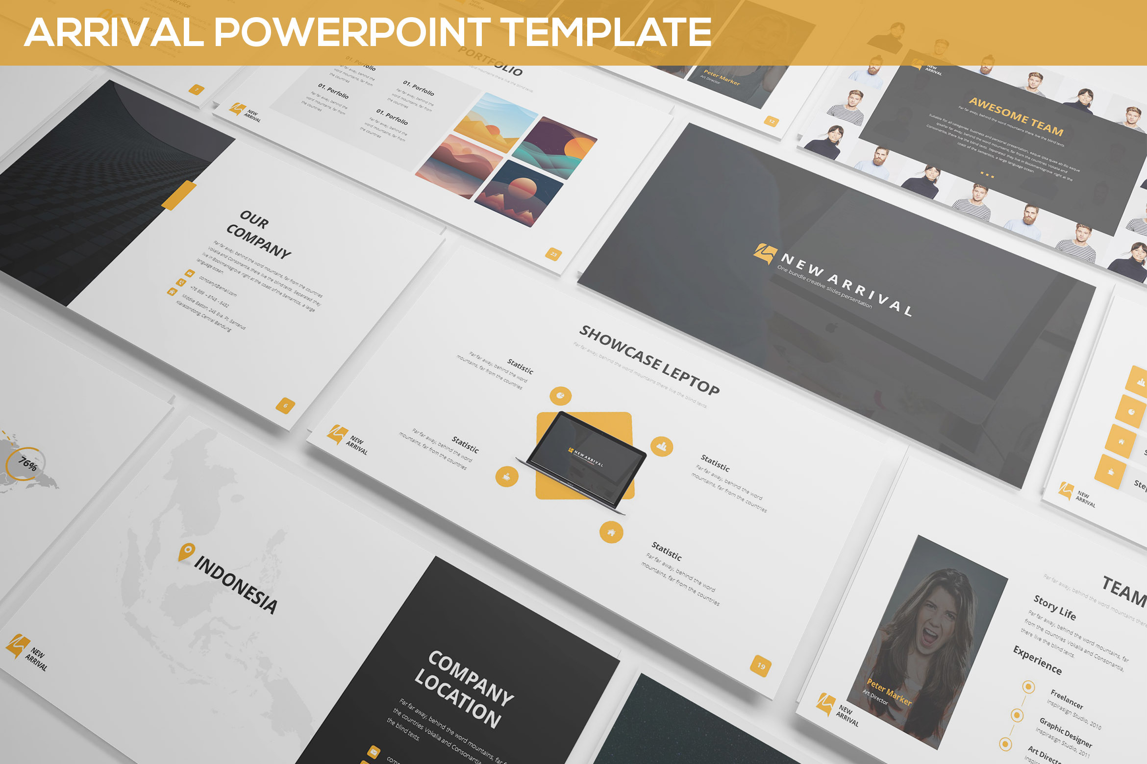 Arrival Powerpoint Template, a Presentation Template by SlideFactory