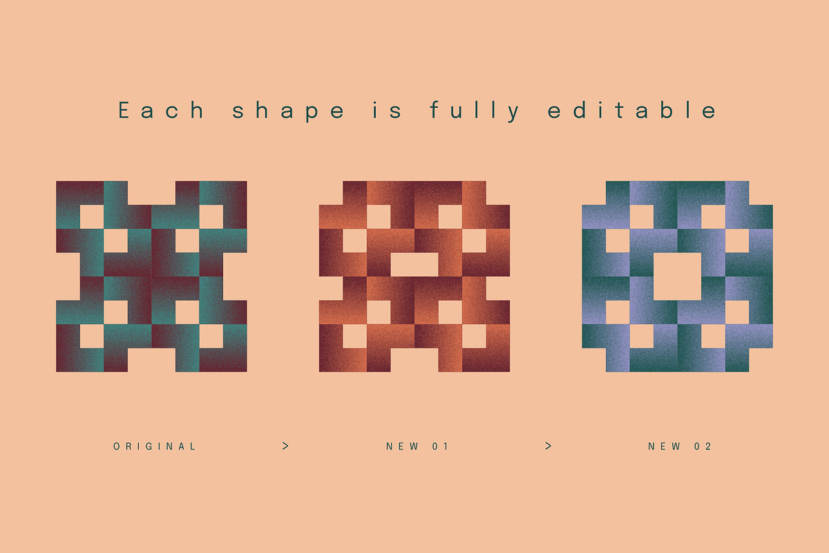 Grainy Gradient Shapes