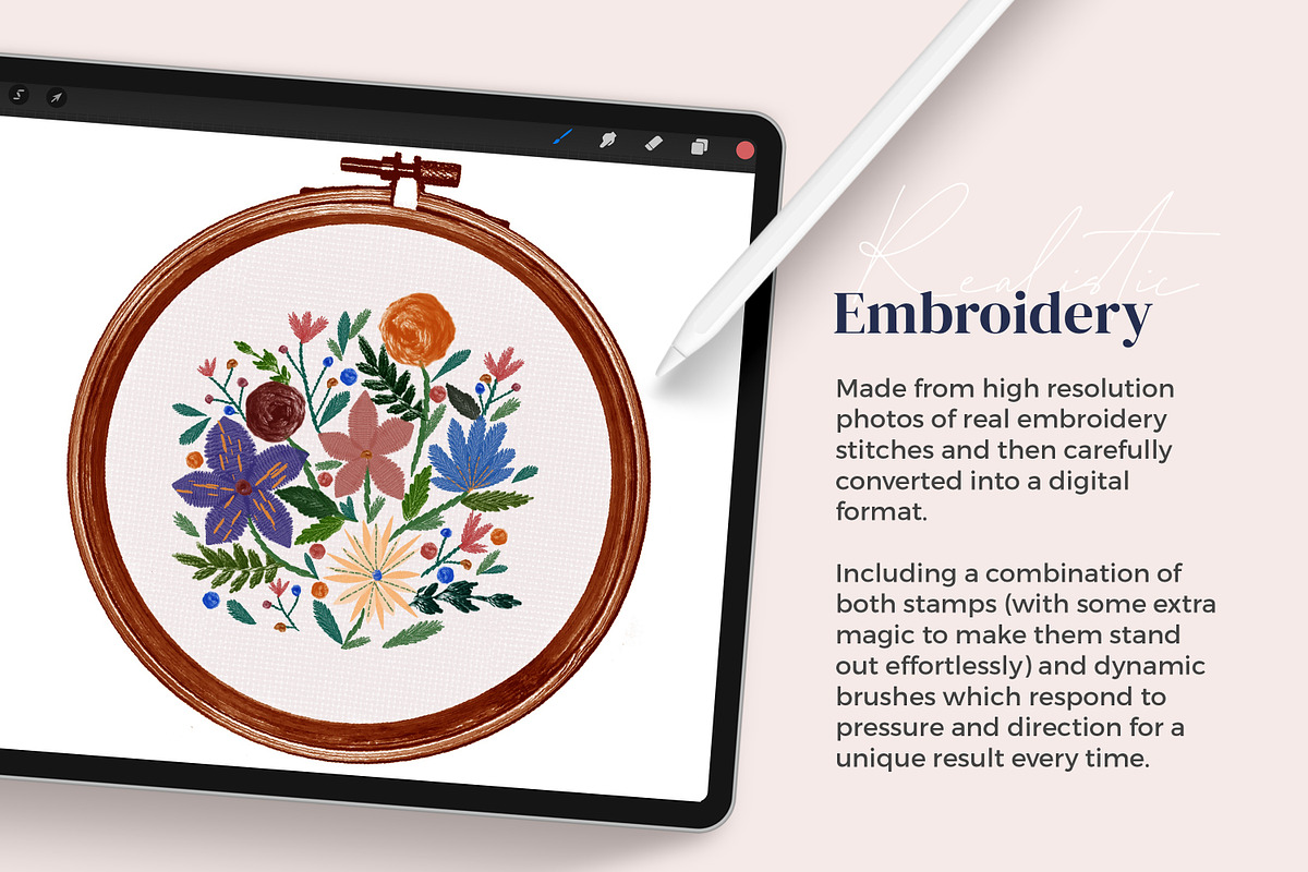 Fiber Art Brushes for Procreate, a Brush Add-On by AJ Brushes
