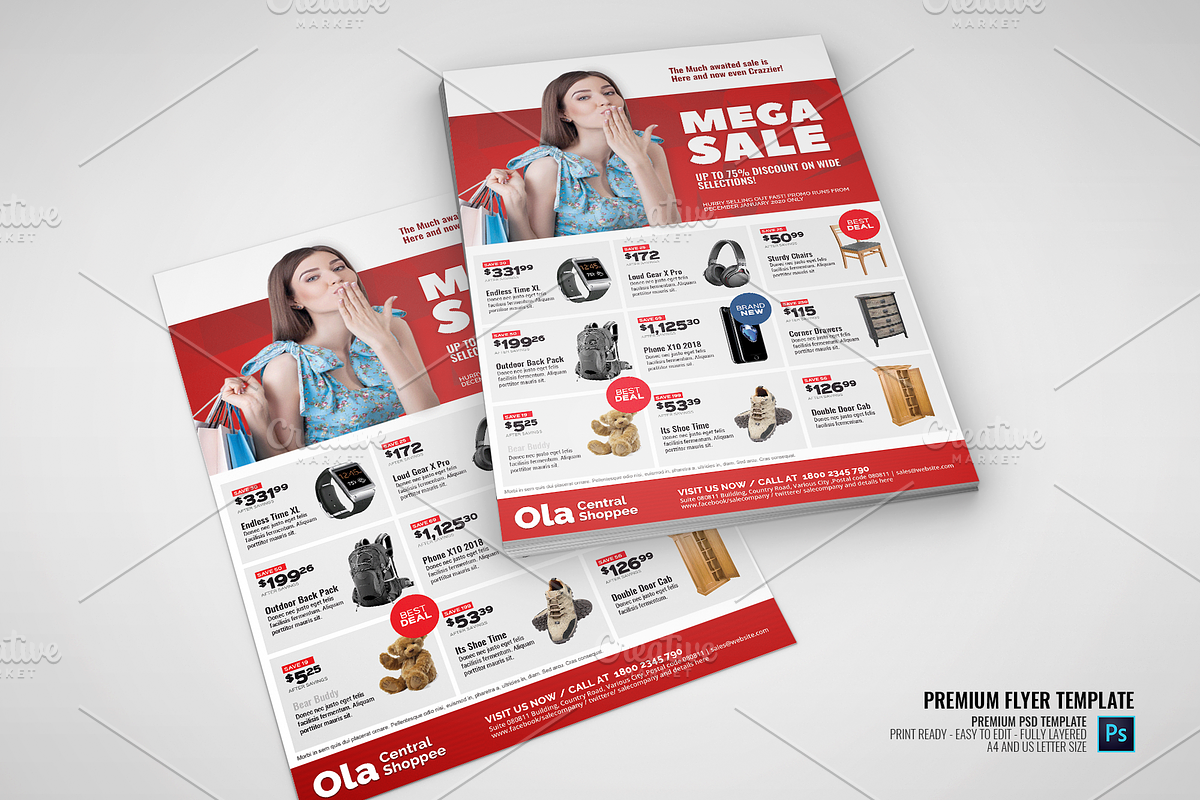 Product Sale and Promotional Flyer, a Flyer Template by PSDPixel