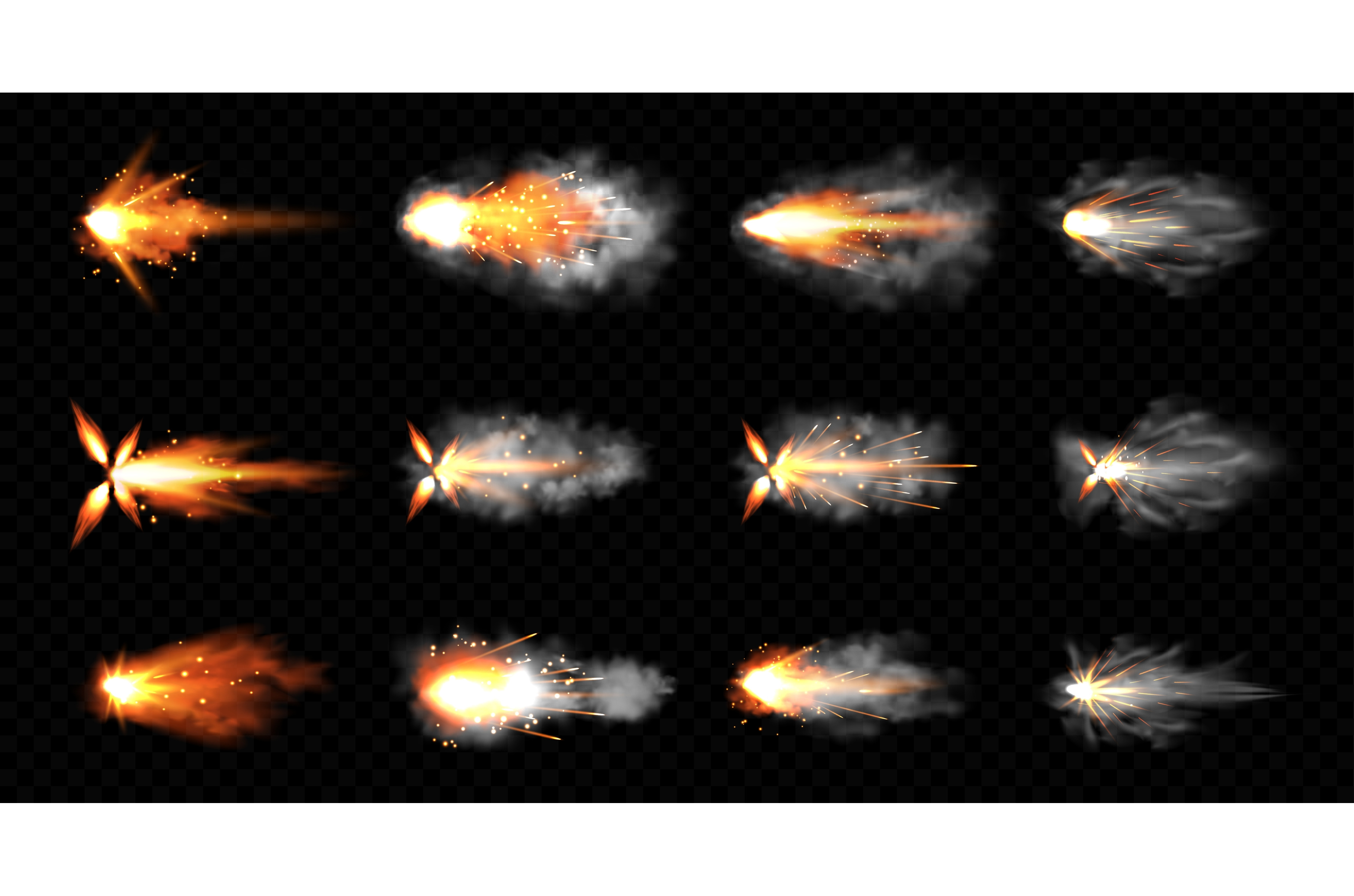 Gun flashes with fire and smoke, an Object Graphic by art PVP - market ...