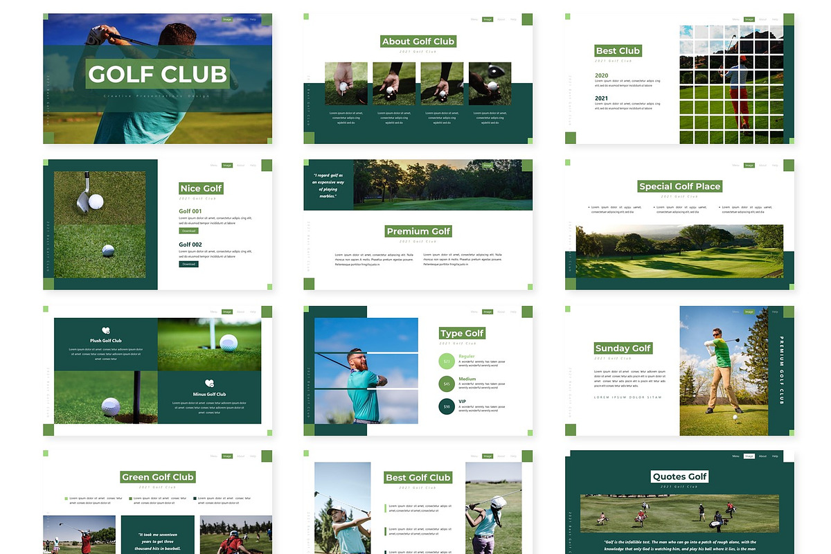 Golf Club - Presentation Template, a Presentation Template by AQR Studio