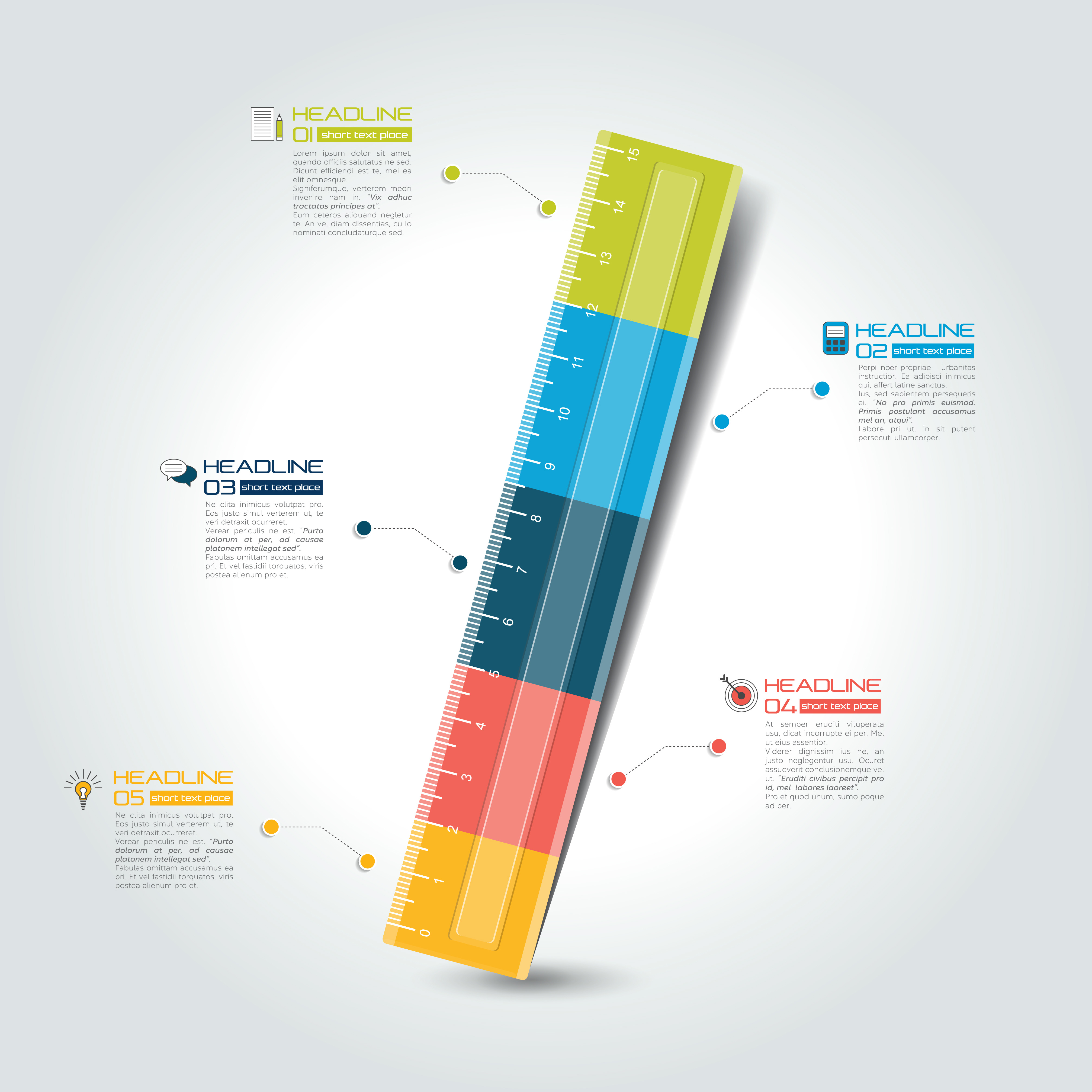 Ruler infographic template, a Graphic by VectorAN