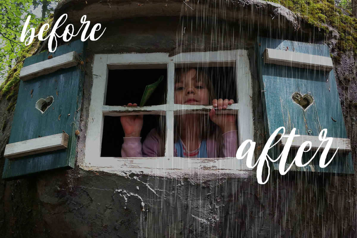 Rain Overlay Effects, an Action Add-On by PhotoSpirit