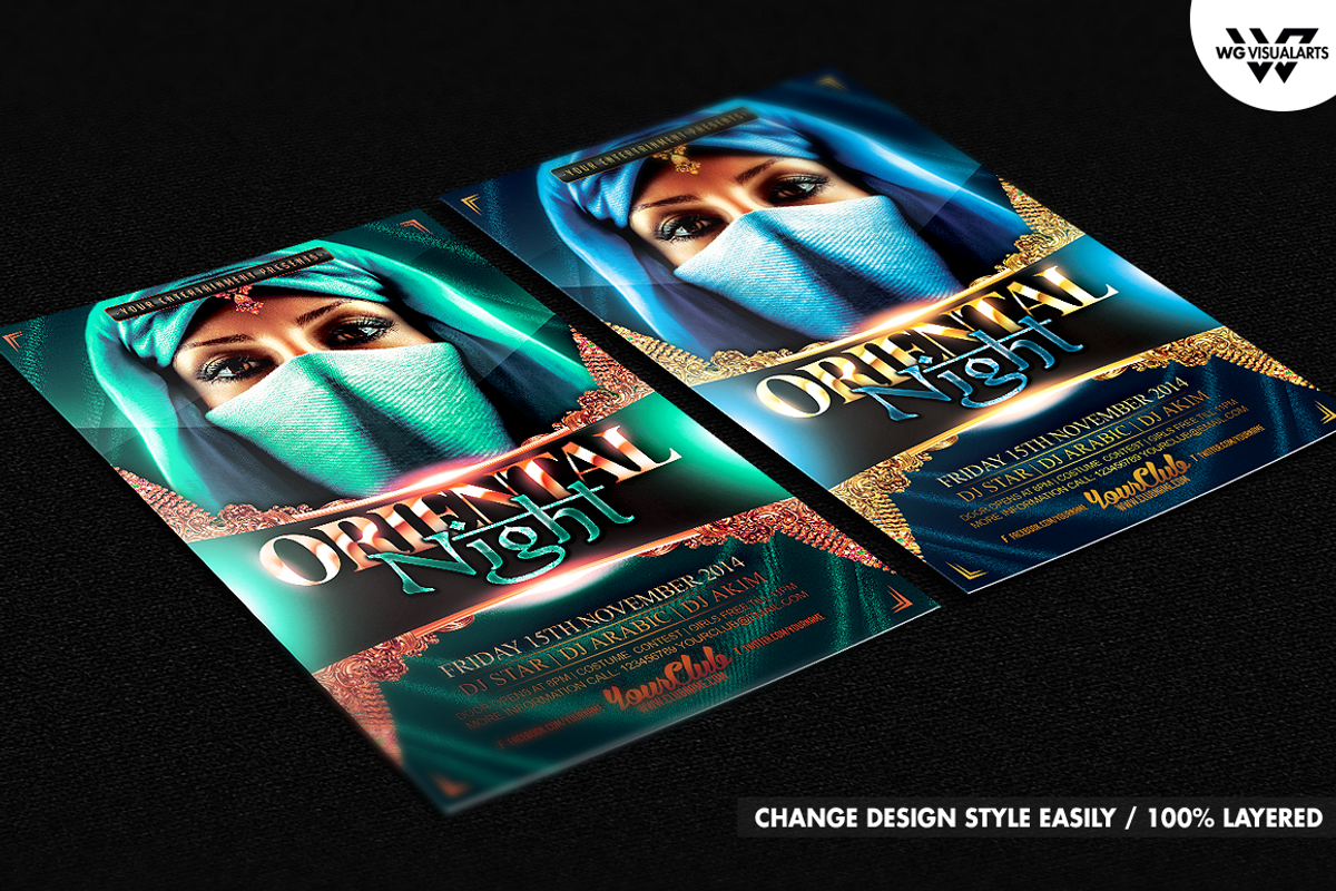 Oriental Indian Flyer Template, a Flyer Template by WG DESIGN