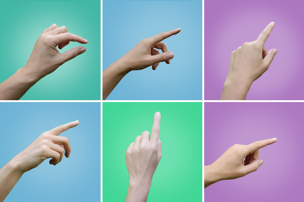 6 Hand Gesture Bundle, an iPhone Mockup by Craig Barber