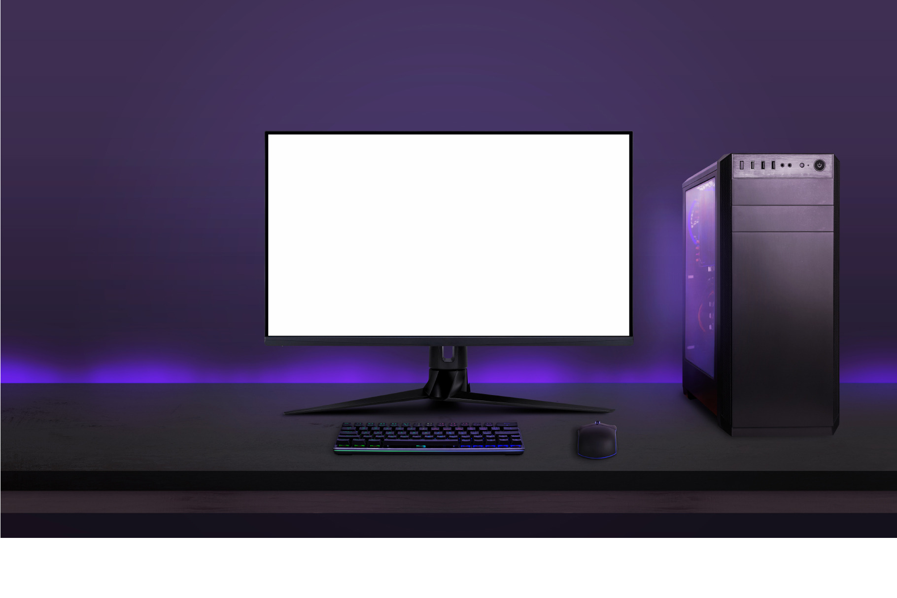 Gaming computer display mockup, a Mockup by RSplaneta