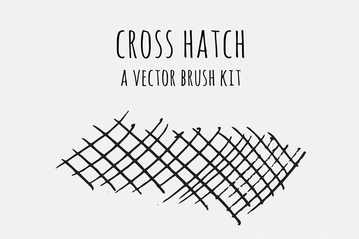 Vector Cross Hatch Brush Kit, a Brush Add-On by WeGraphics