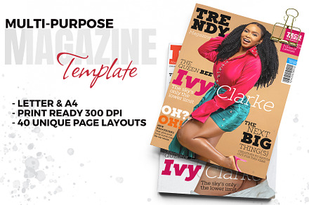 FIFTH Magazine Template | Magazine Templates ~ Creative Market
