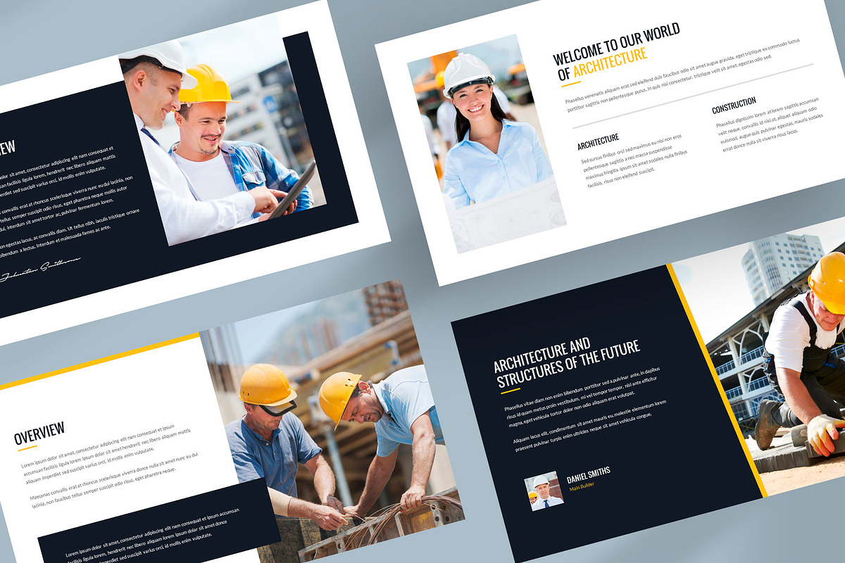 Construction Company Profile Figma PPT