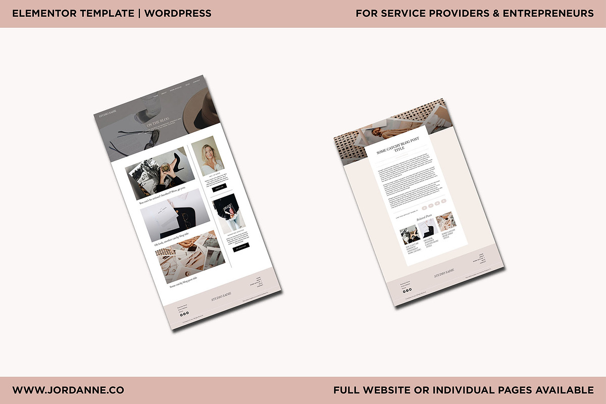 Sadie Website Template - Elementor Template | WordPress Theme