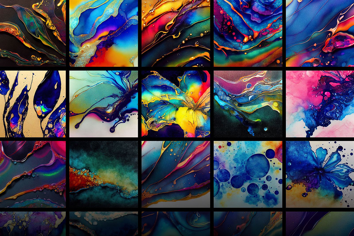 111 Ink Flow Background Textures, a Texture Graphic by Sevenstyles