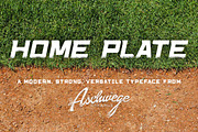 Home Plate, a Font by Aschwege Creative