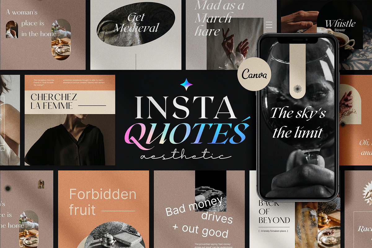 60 Instagram Quotes Template, a Social Media Template by Creavora